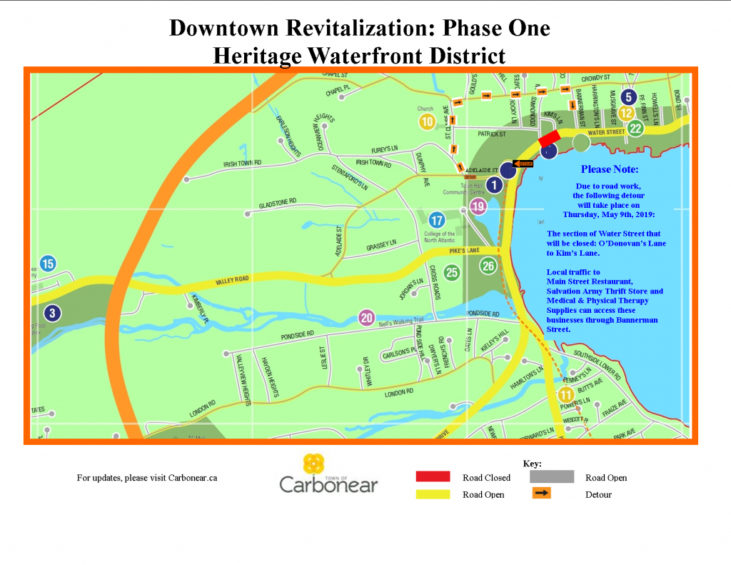 Downtown Revitalization Project Update: Detour Map for Thursday, May ...