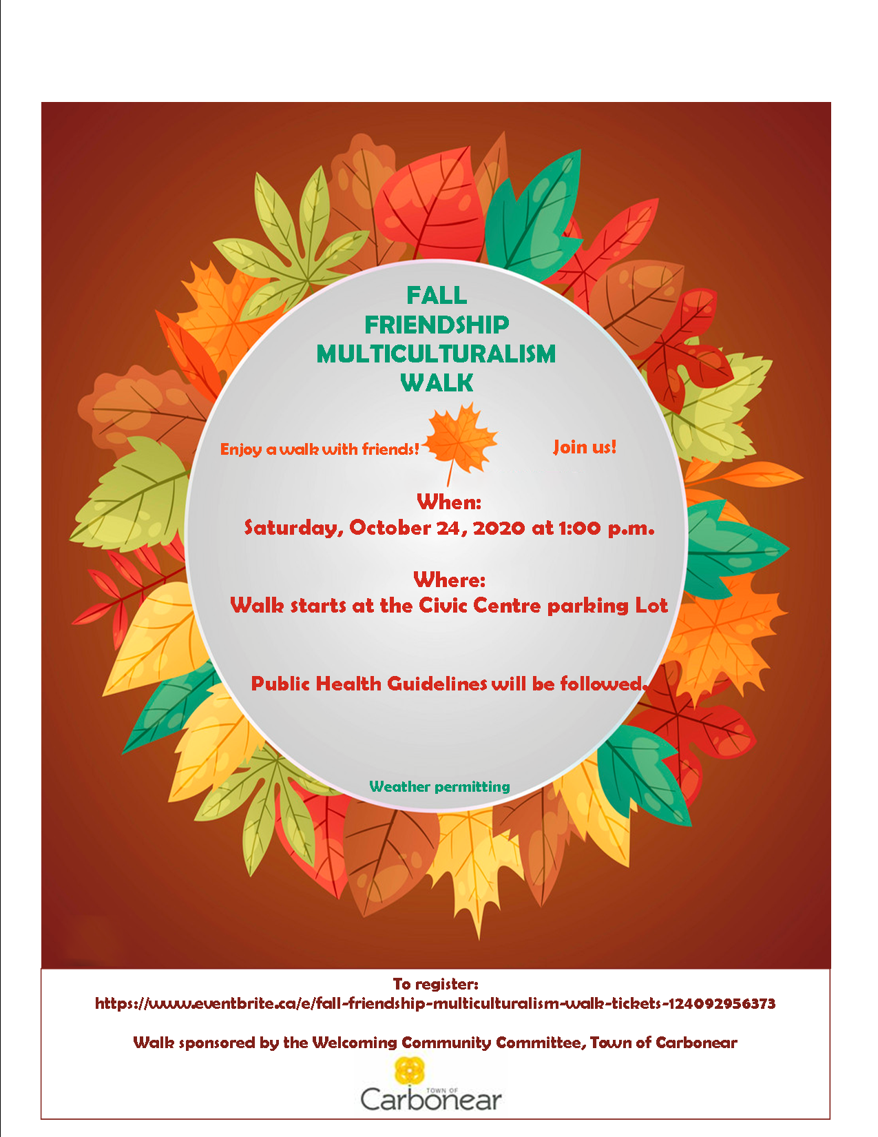 Fall Friendship Multiculturalism Walk - Town of Carbonear