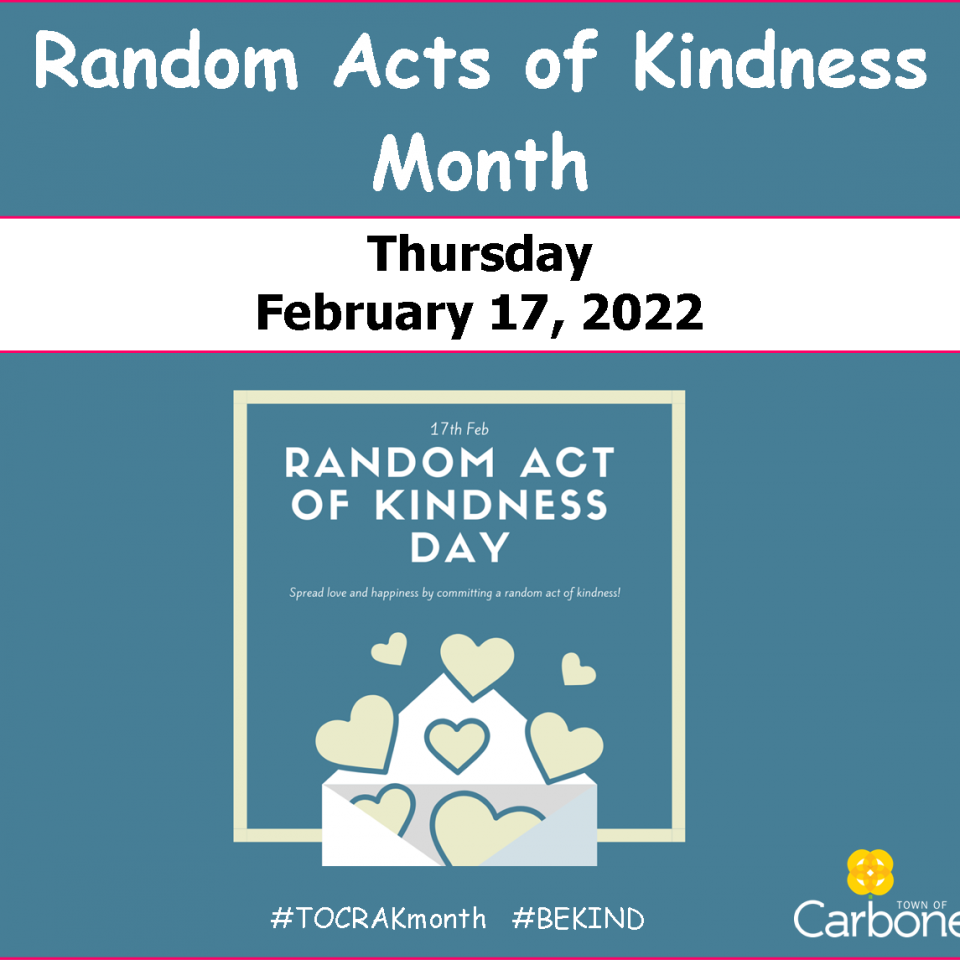 Thursday, February 17, 2022 Random Acts of Kindness suggestion: It's ...