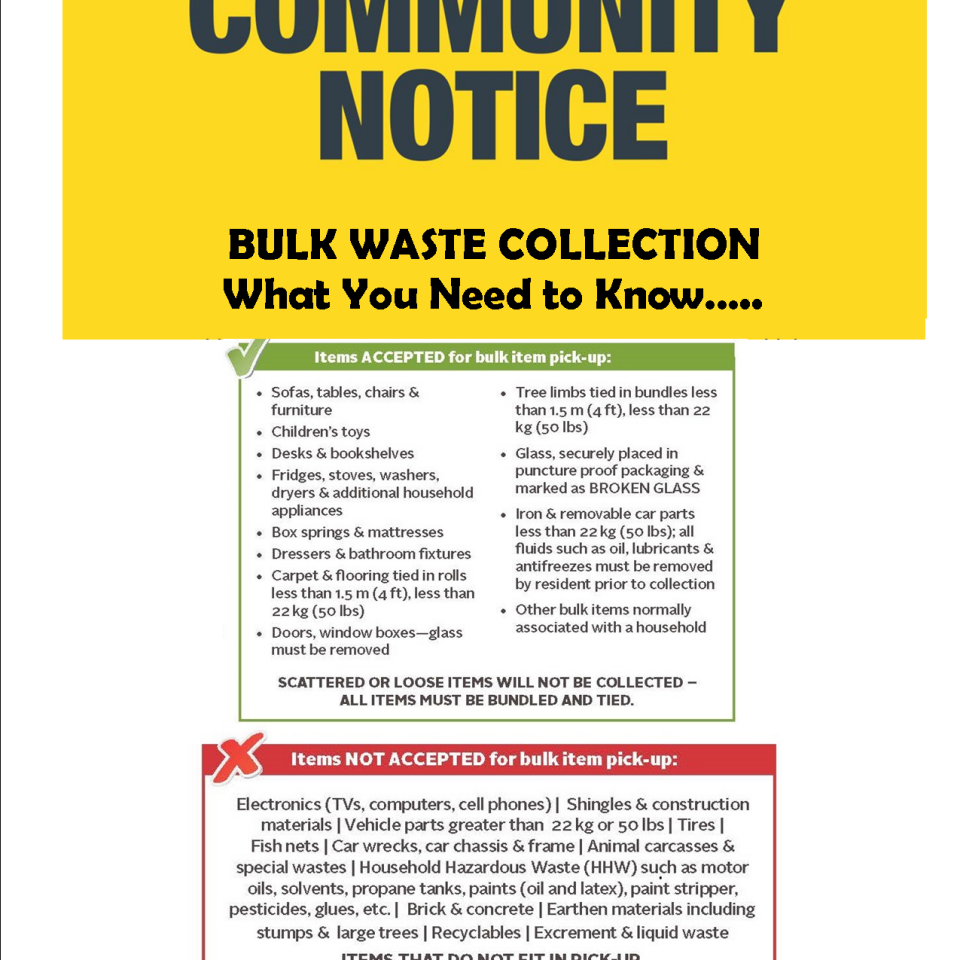 Town of Carbonear Bulk Garbage Collection (Please separate bulk items ...