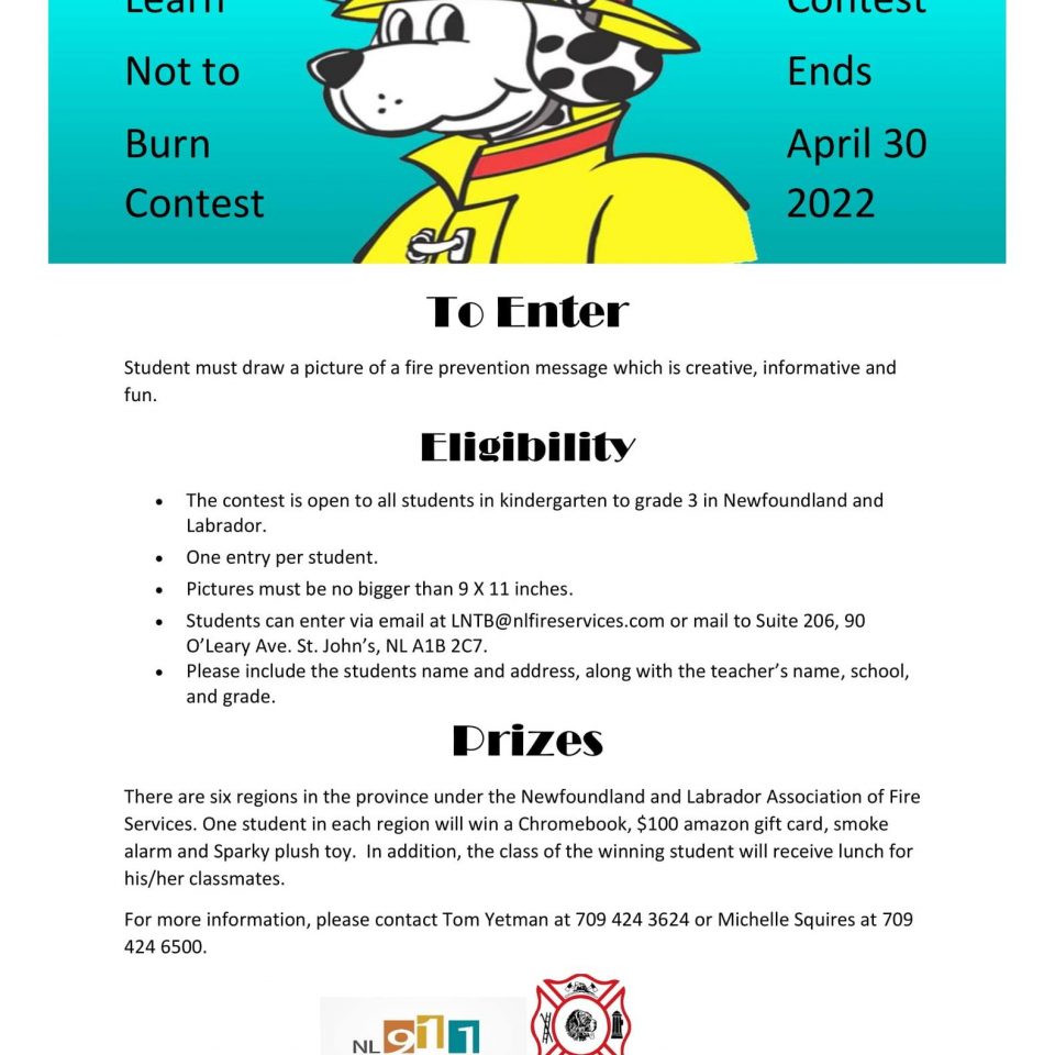Learn Not To Burn Contest - Town of Carbonear