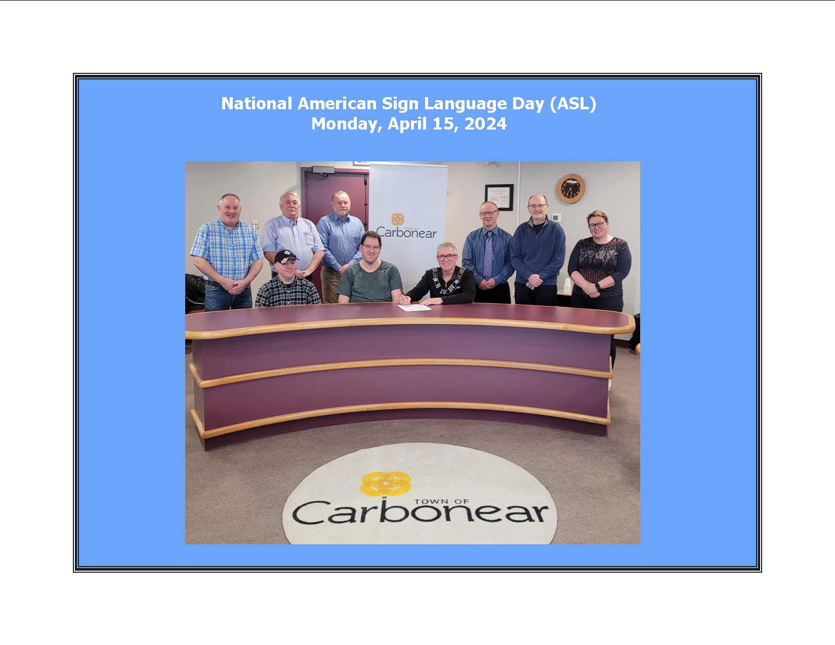 April 15th proclaimed National American Sign Language Day - Town of ...