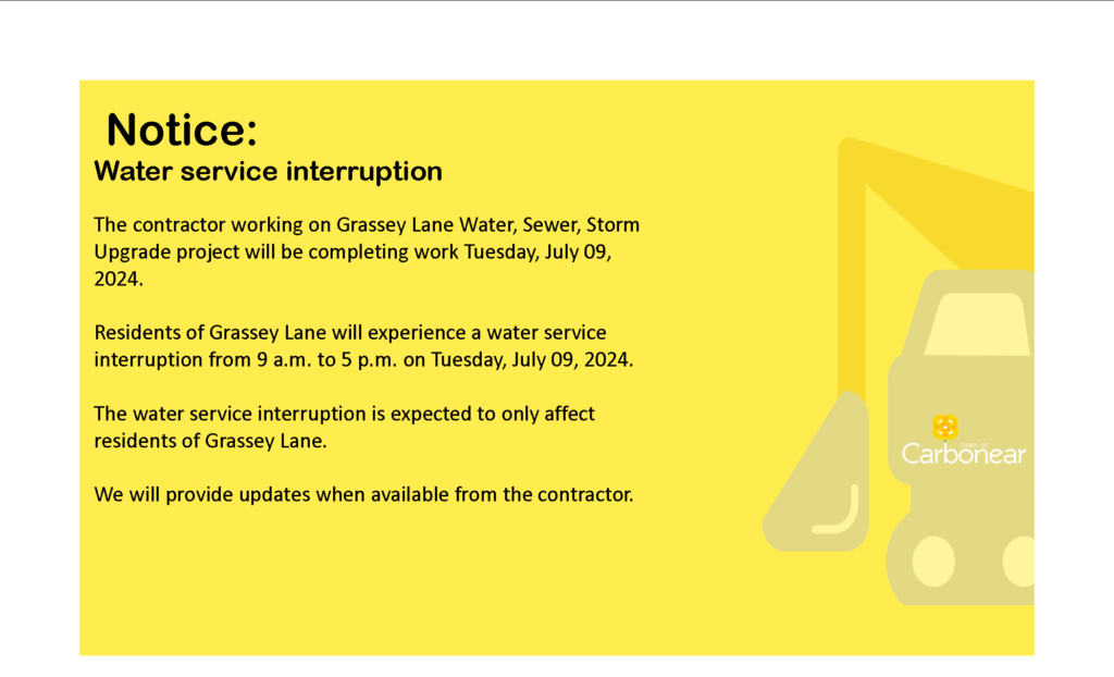 NOTICE: Water service interruption for tomorrow, July 09, 2024 ...