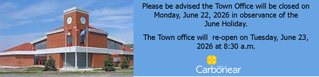 Town office closed on Monday, June 22, 2026 in observance of the June ...